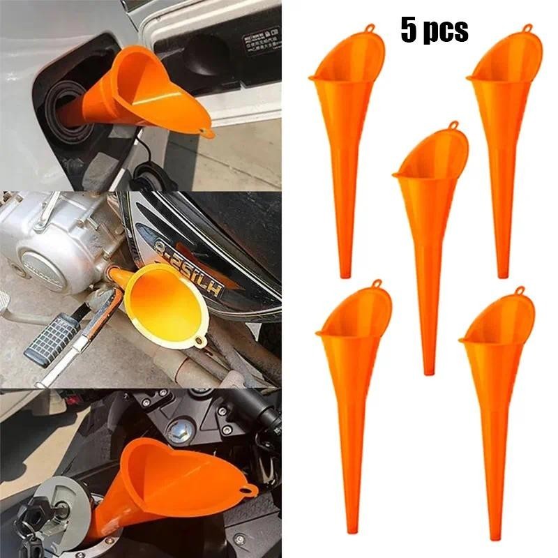 Car Long Stem Funnel Gasoline Oil Fuel Filling Tools Anti-splash ...