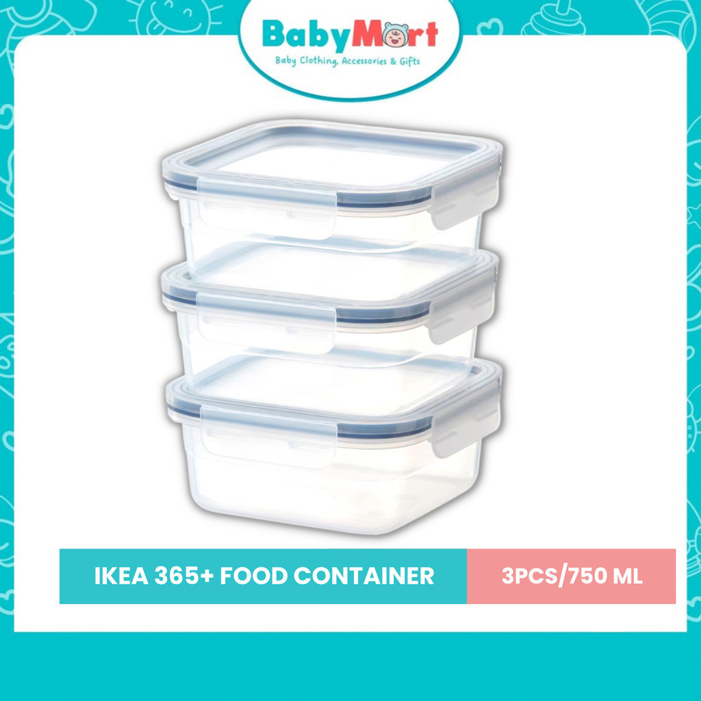 IKEA 365+ Food Storage Square Airtight Plastic Lunch Box Container ...