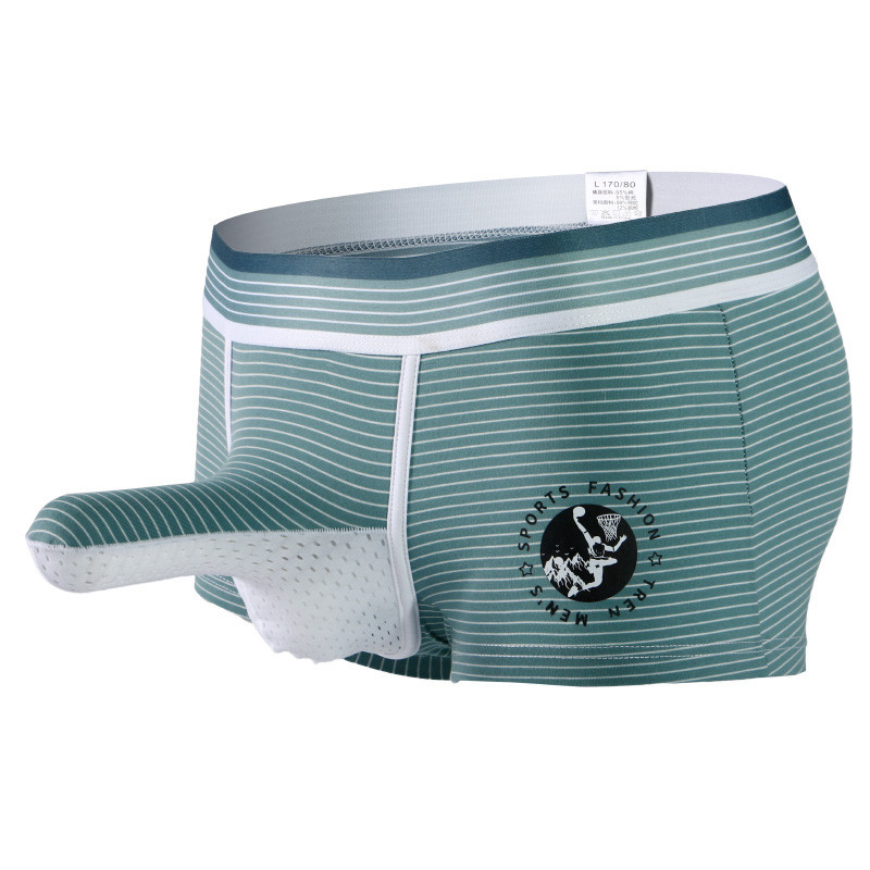 Fashionable men's trendy striped pure cotton elephant trunk pants with ...