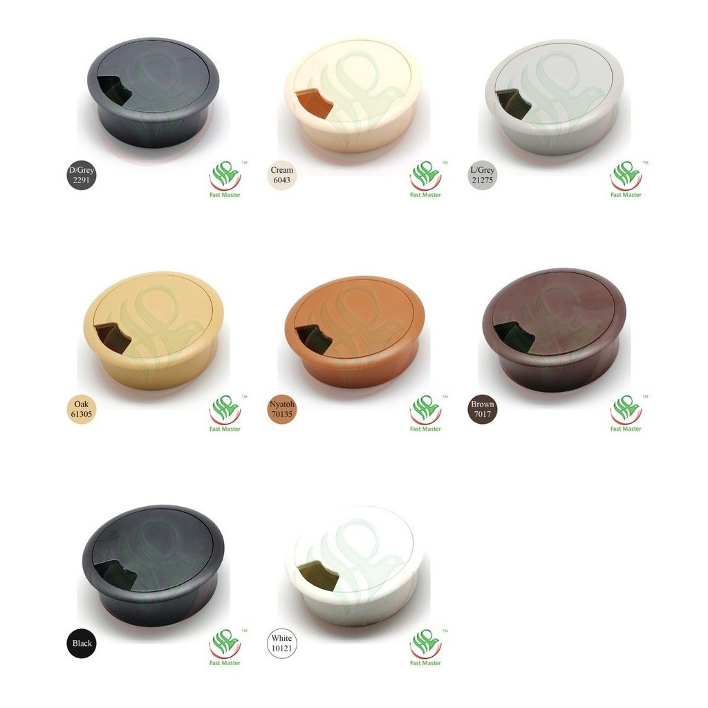 80mm Plastic Cover Wire Cable End Cap Computer Round Desk Grommet for ...