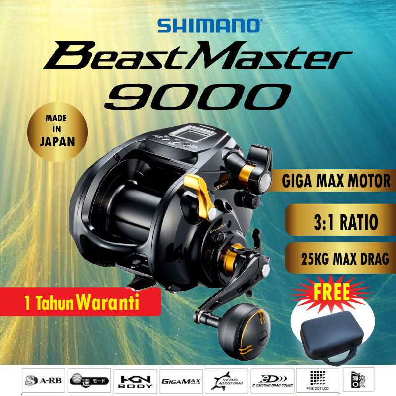 SHIMANO BEAST MASTER 9000 2022 tahun Model Elektrik Jigging Original ...