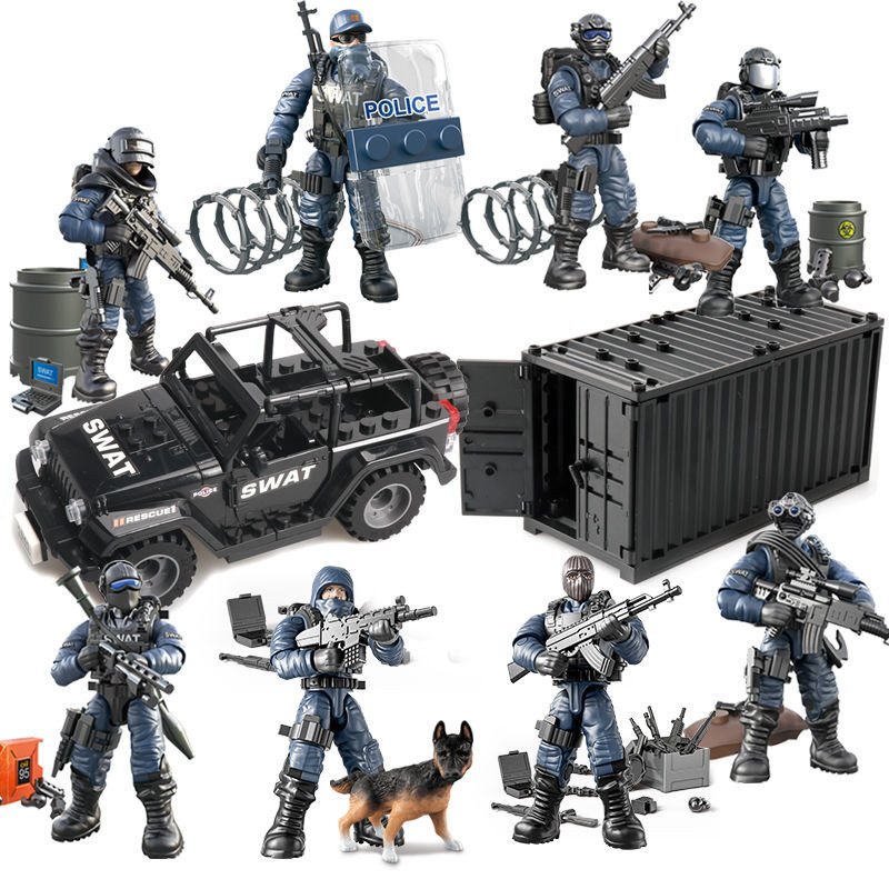 Assembled Building Blocks Minifigures World War II Military Building ...