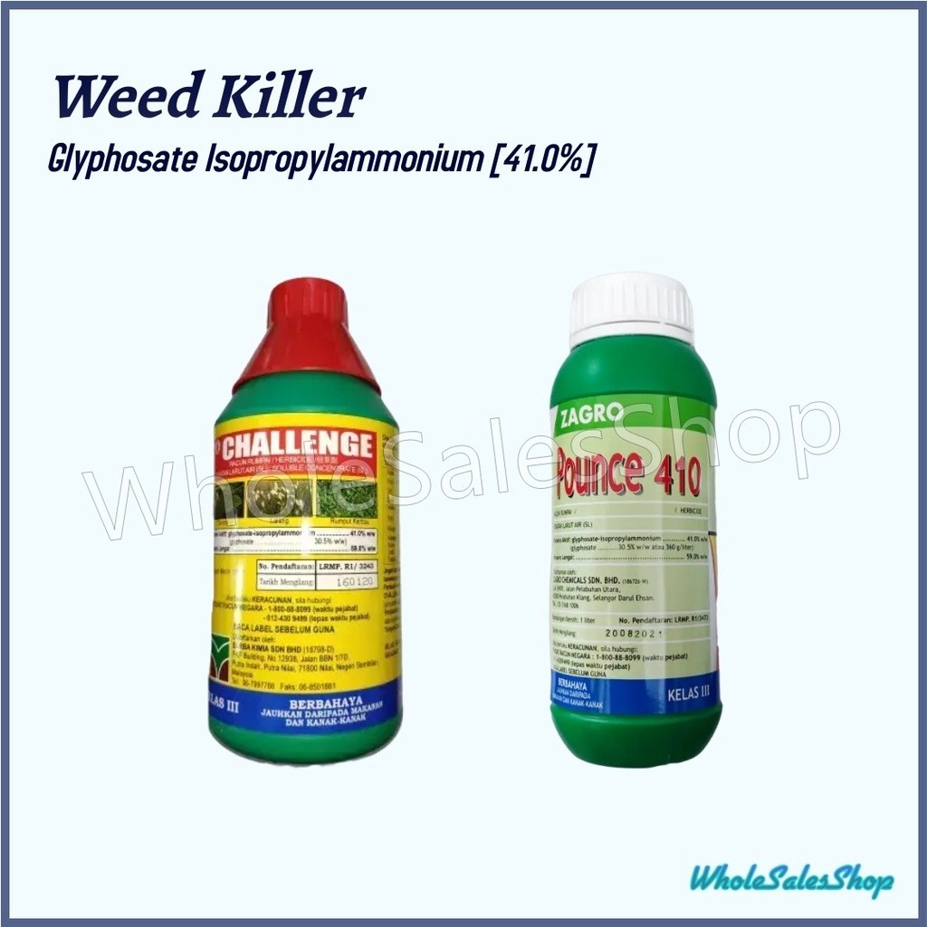 Challenge/Zagro Pounce 410 Glyphosate Isopropylammonium Weed Killer ...