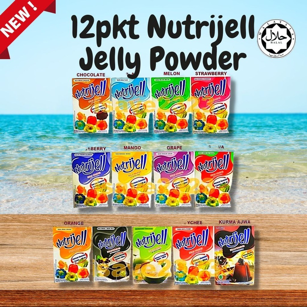 (Halal) 12PKT Nutrijell Jelly Powder Box (Multiple Flavor) | Shopee ...