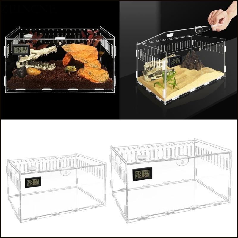 Zein Reptiles Feed Box Clear Acrylic Breeding Box for Insect Good ...
