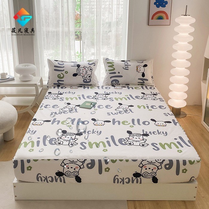 100% Waterproof Mattress Protector Cartoon Fit Sheets Single/Super ...