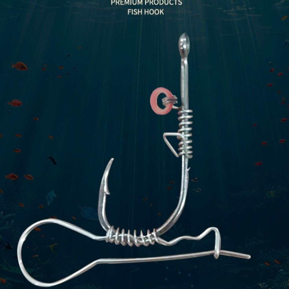 MELIFLUO 10pcs Live Shrimp Bait Hooks Spring, Pickerel Wide Gap High ...