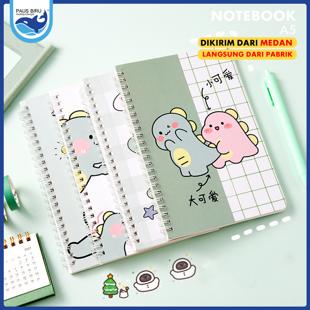Blue Whale - Notebook A5 Aesthetic Diary Book Contains 4 PCS Aesthetic ...