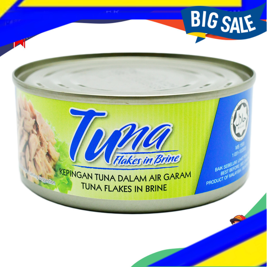 Ikan Tuna Dalam Tin, Ikan Tuna Cap Bintang Tuna Flakes in Brine ...