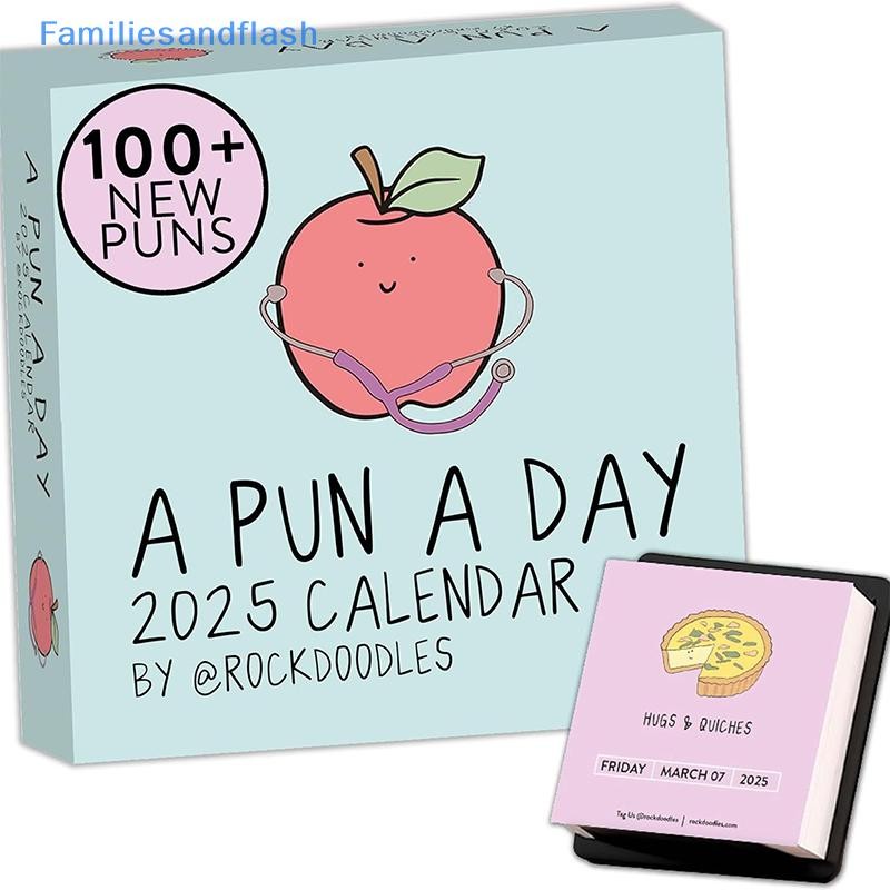 Familiesandflash> 2025 A Pun A Day Desktop Calendar,Funny Calendar 2025 ...