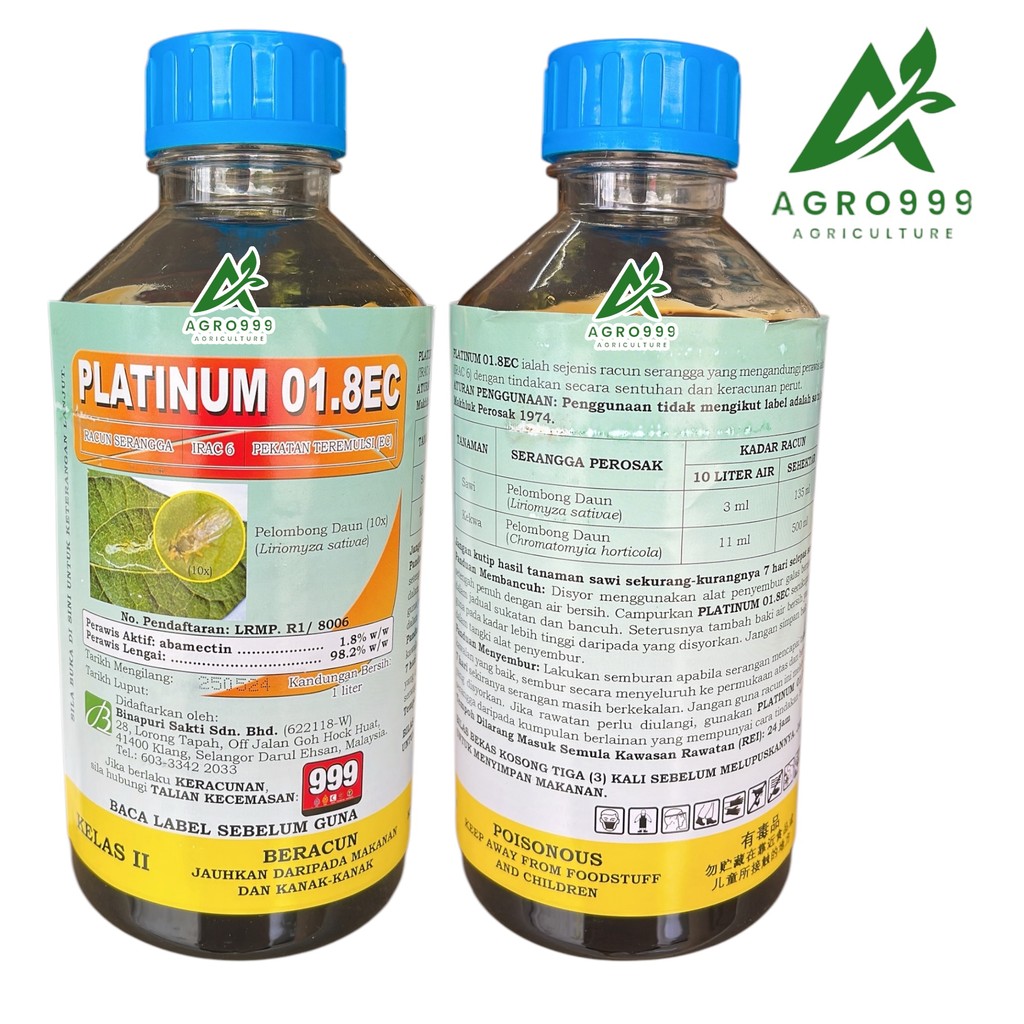 Platinum 01.8EC 1Liter/abamectin 1.8%/Racun Serangga | Shopee Malaysia