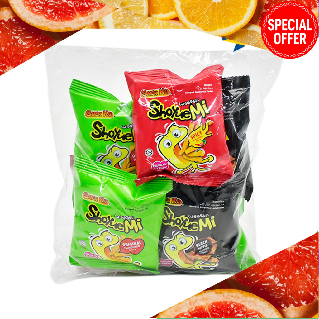 (7pcs) Snek Ku ShoYueMi Assorted Flavour Snack 12g, Jajan Snek ku ...