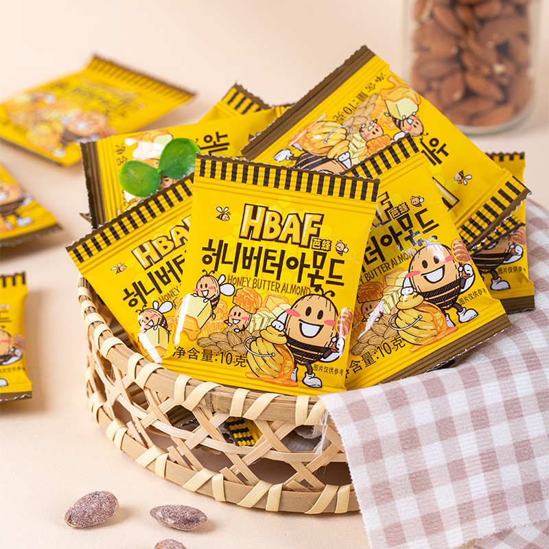Babe hbaf Honey Butter Tonsand Almonds 10g Badanmu Tom Farm Nuts Korea Imported Snacks | Shopee ...