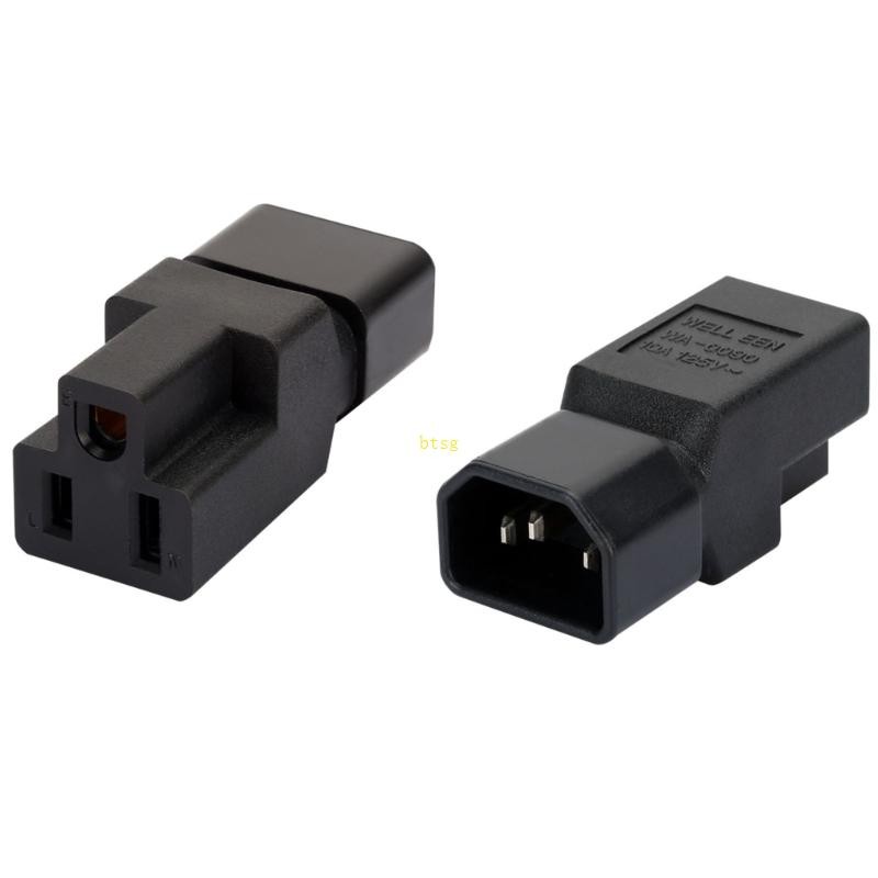 BT C14 to IEC320-C5 C7 Nema 5-15R Connector Power Adapter Male Plug to Female Socket Converter ...