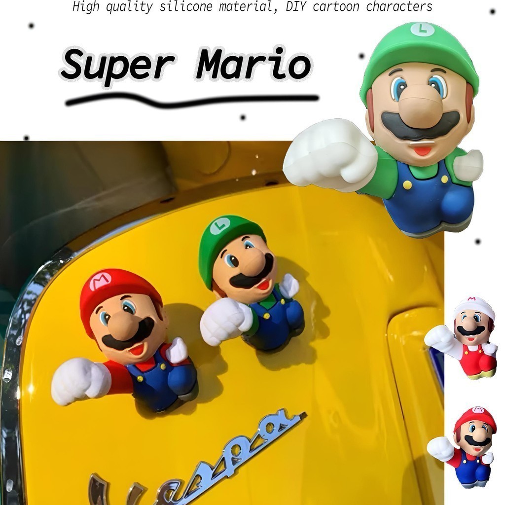 Super Mario Name Lable Sticker Motorcycle Body 3D DIY Decals Motobike ...