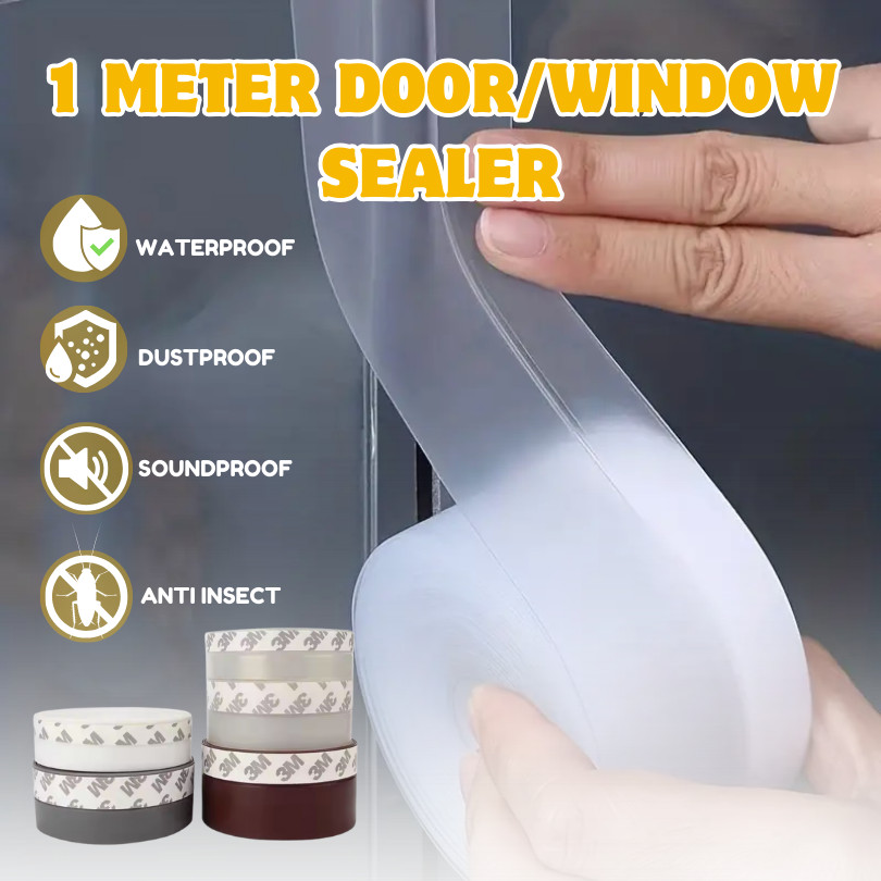 1M Door Bottom Sealing Strip | 3M Silicone Draft Stopper & Dust Blocker ...