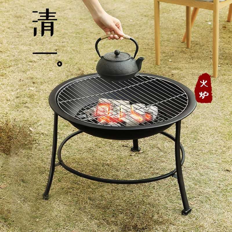 Dapur Arang Api untuk Pemanasan dan Pembuatan Teh, Rak BBQ Luaran, Set ...