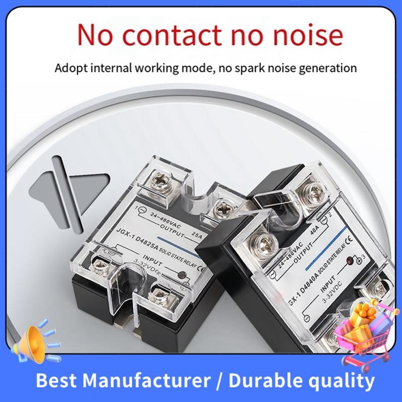 【NEW】Single Phase Solid State Relay Single Phase SSR DC Control AC Solid State Relay 25A ...