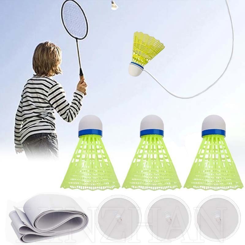 3 Sets Rebound Badminton Practice Kit For Kids Adults - Indoor Self ...