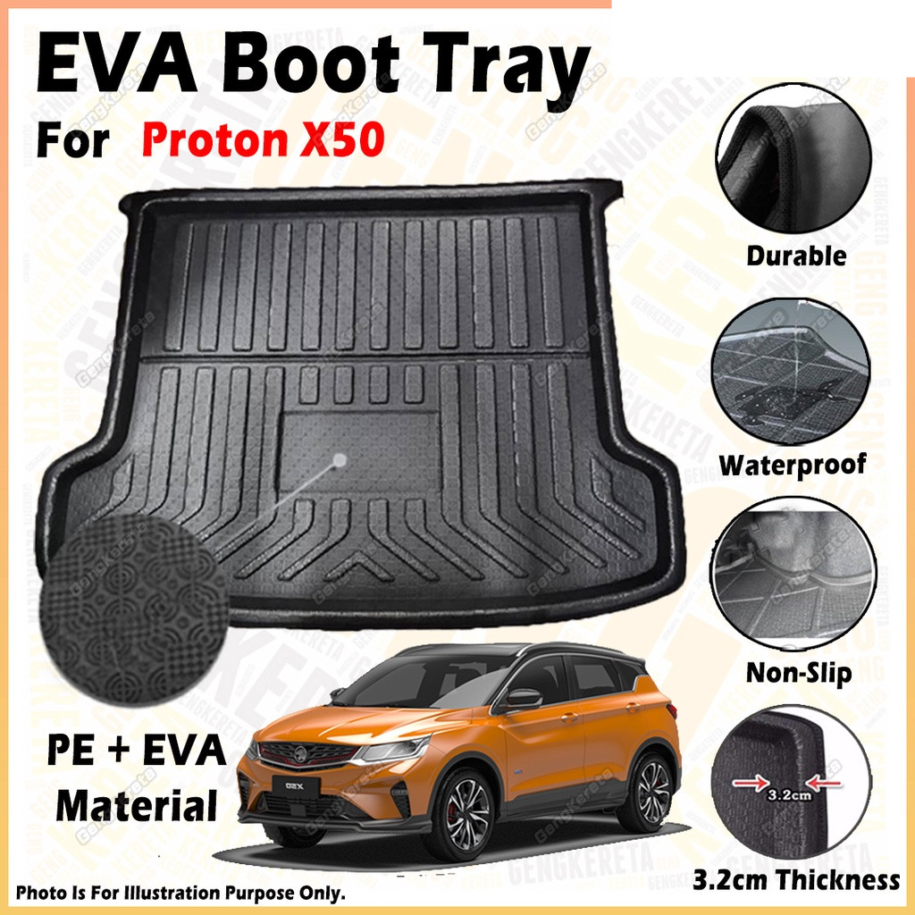 For Proton X50 EVA Copolymer Car Boot Tray Luggage Cargo Trunk Tray ...