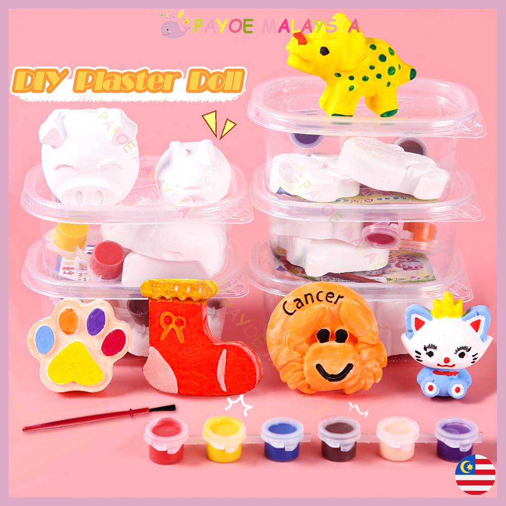 Payoe Children DIY Painting Plaster Doll Creative Handmade Plaster Diy ...
