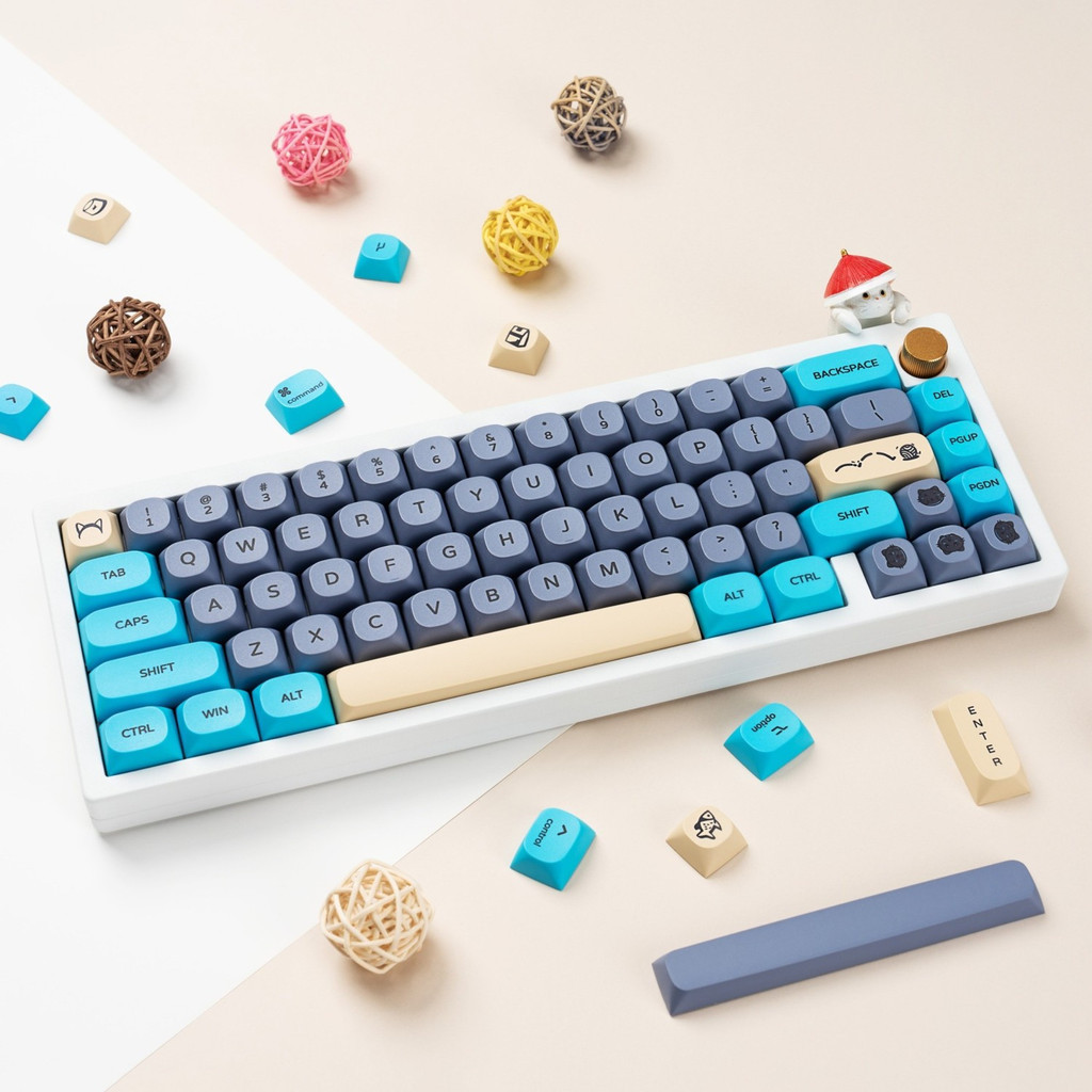 Blue Cat Keycaps MA Profile 125keys PBT Sublimation Key Caps Mechanical ...