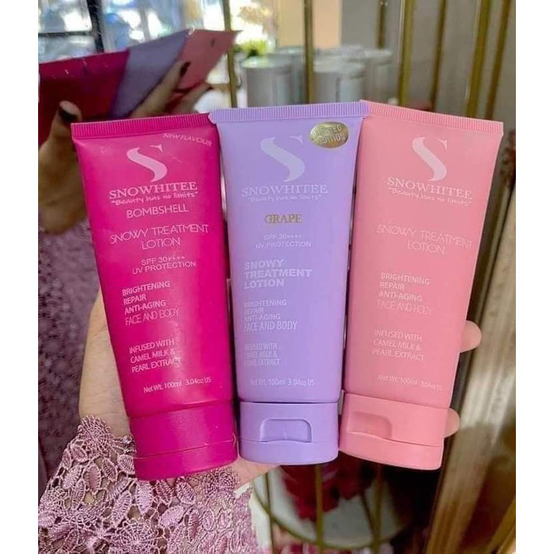 SNOWHITE SNOWY INSTANT WHITENING LOTION & TREATMENT LOTION STRAWBERRY ...