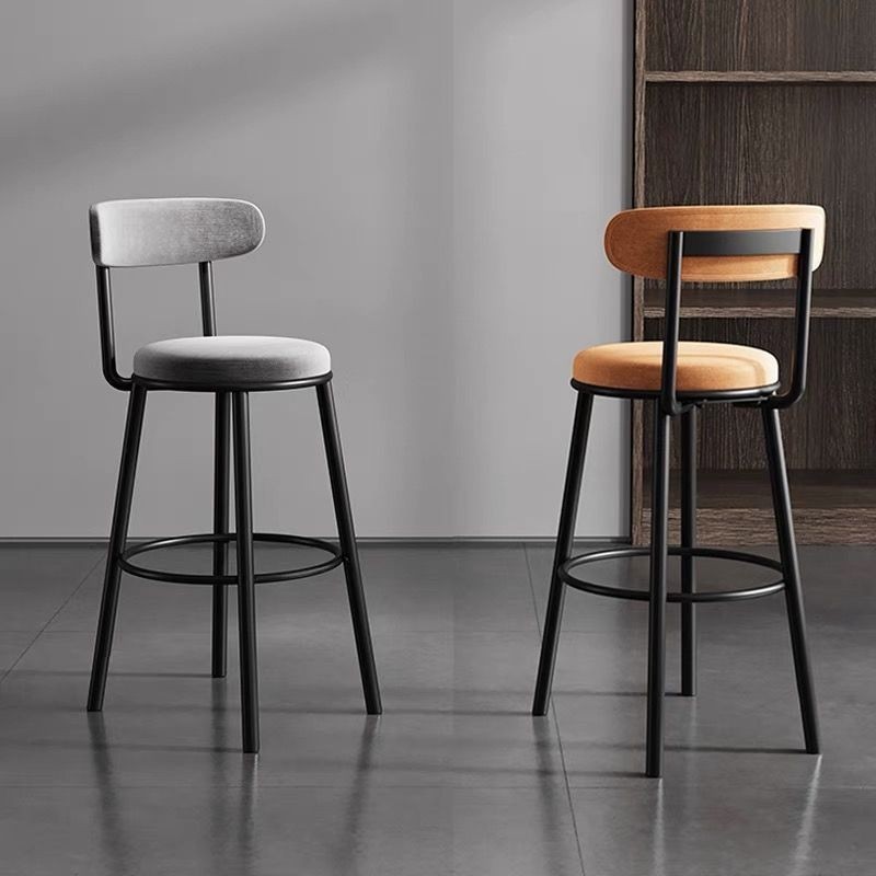 Iron Bar Chair Nordic Style Modern Minimalist Home High Stool Back Bar ...