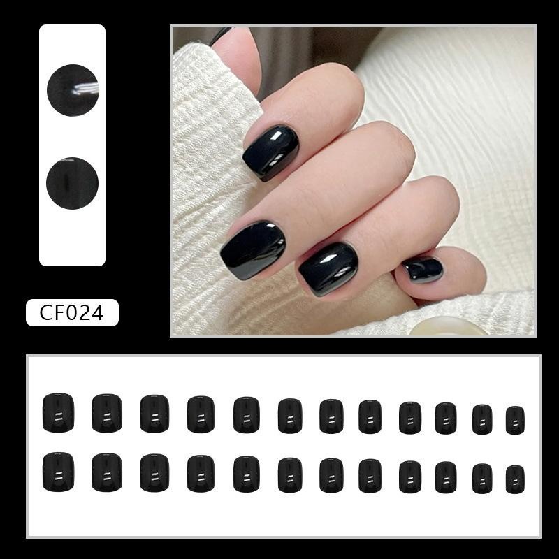 【CF024】24Pcs/Box Fake Nails With Glue | Shopee Malaysia