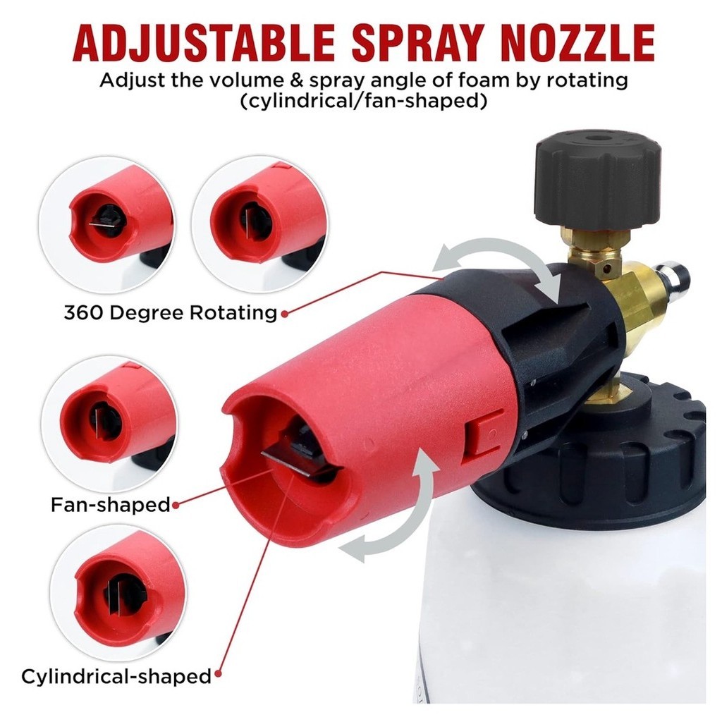 Wash Spray Gun Foam Maker Foam Cannon Lance 1000ml Penyembur Air Sabun ...