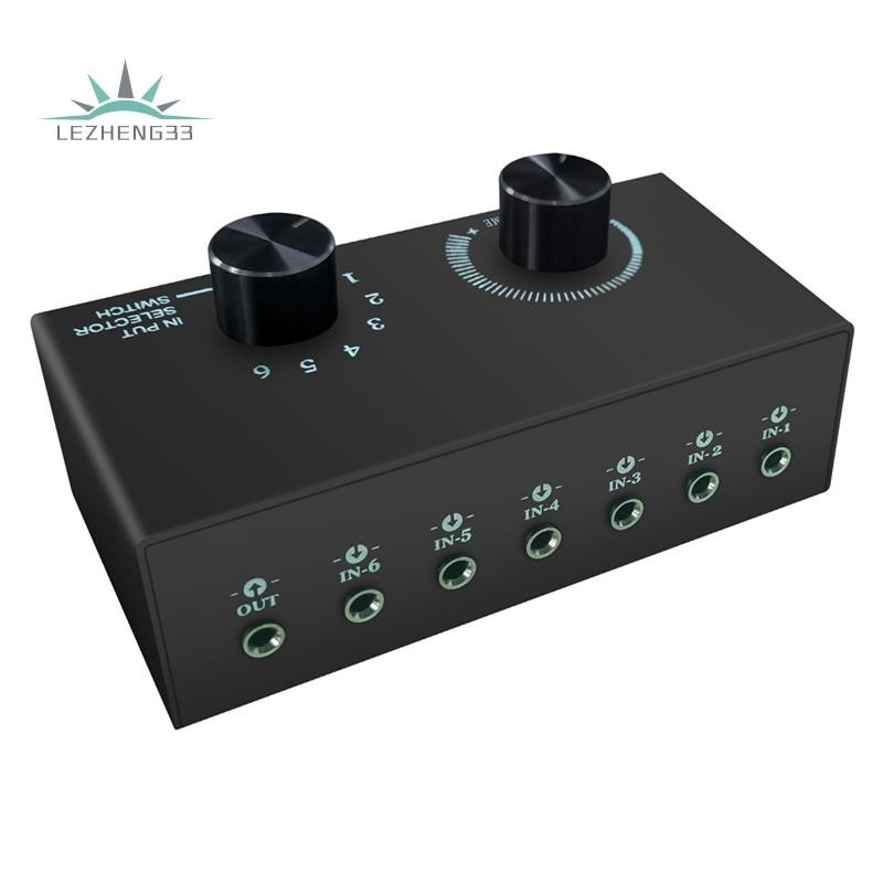 3 5mm Stereo Audio Switcher Splitter 6 Way Audio Splitter Switch