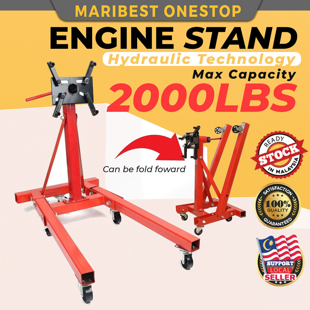 ES919 2000LBS Heavy Duty Engine Stand Fix Type Car Service Enjin Kereta ...