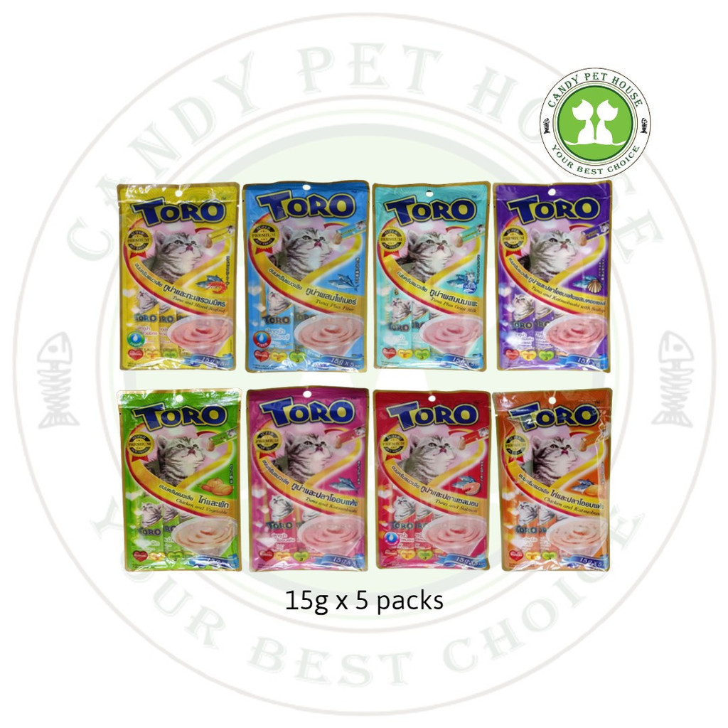 Toro Creamy Treats Super Premium Cat Food / Cat Snacks - 15g x 5 sticks ...