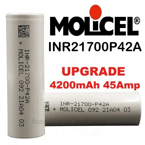 Genuine Molicel P42A 21700 30A 45A 4200mAh Rechargeable lithium ion li ...