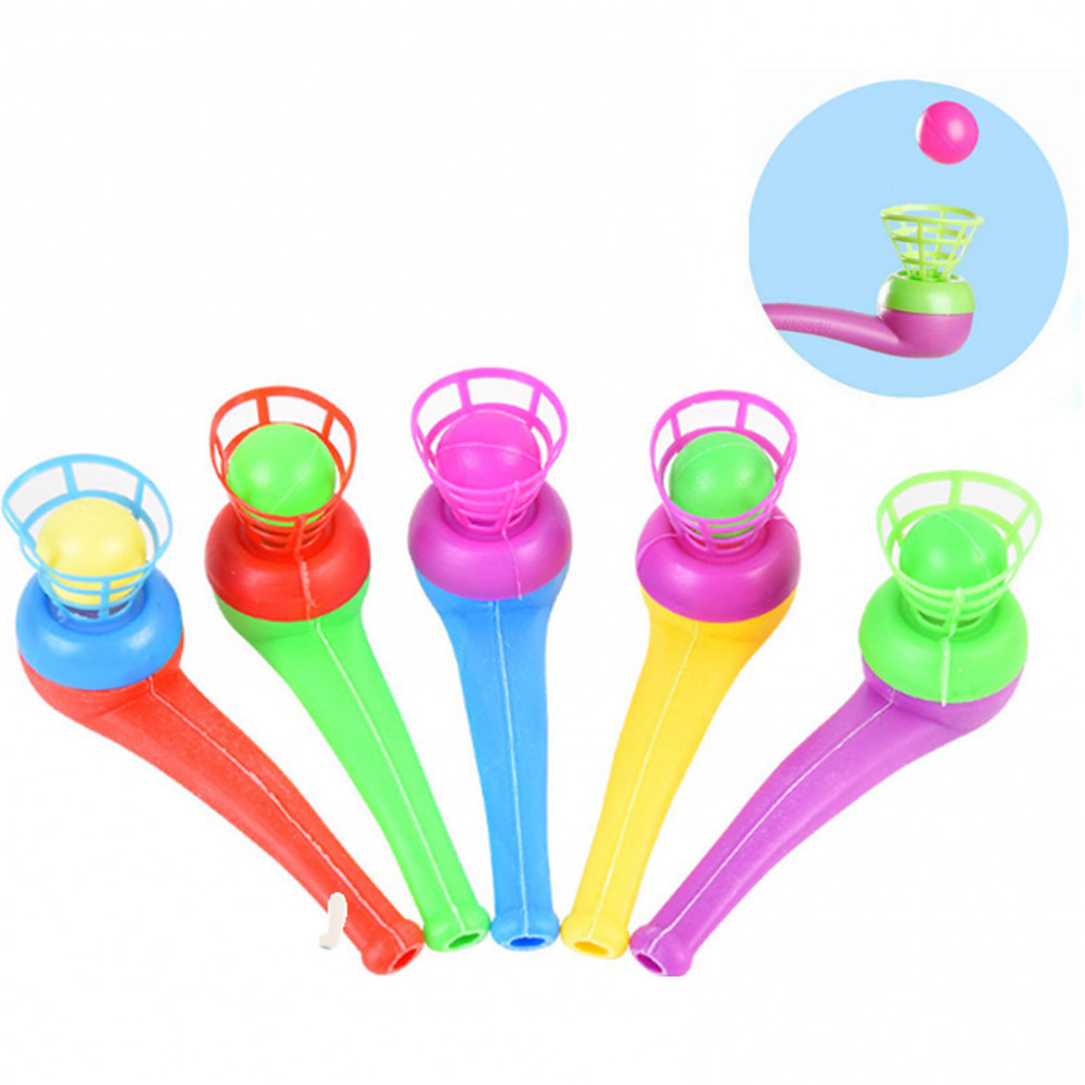Ball Blowing Toy Floating Blow Pipe Balls Bubble Pipe Floating Ball Toy ...