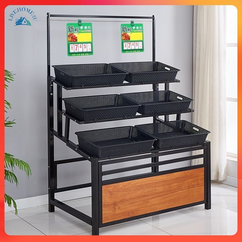 Rak Buah Supermarket, Rak Buah Kedai Buah, Rak Paparan Buah dan Sayur ...