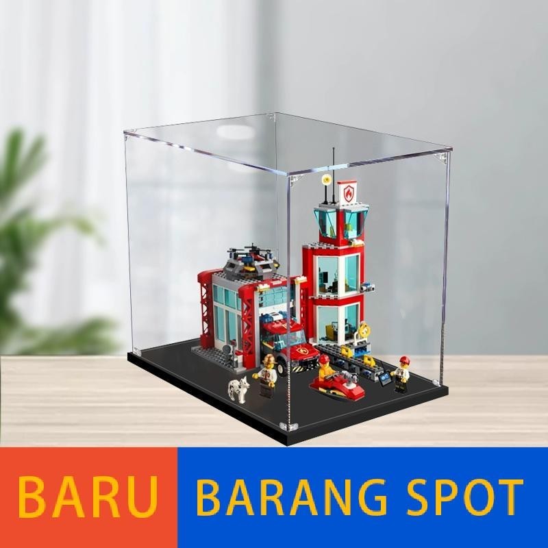 Figure Display Box City Fire Station Acrylic Display Box Suitable for ...