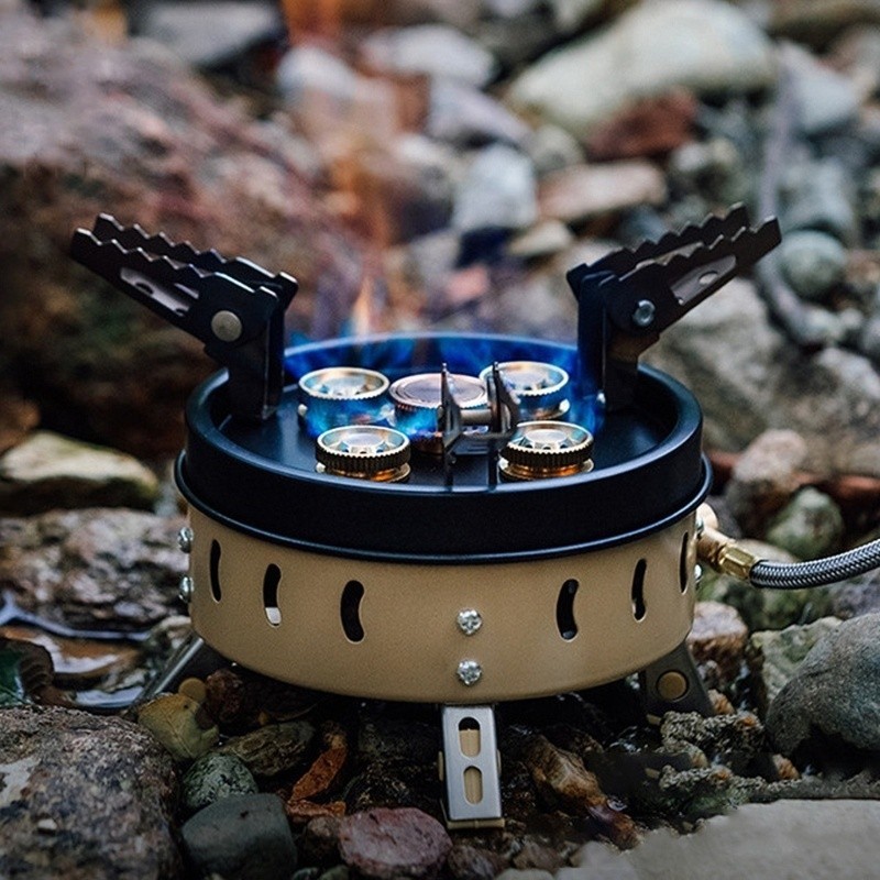 5 Head Burner Gas Stove Stainless Steel 11000W 11KW Portable Outdoor ...