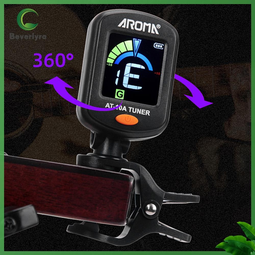 Bv Acoustic Guitar Tuner Foldable Rotatable Electric Guitar Tuner ...