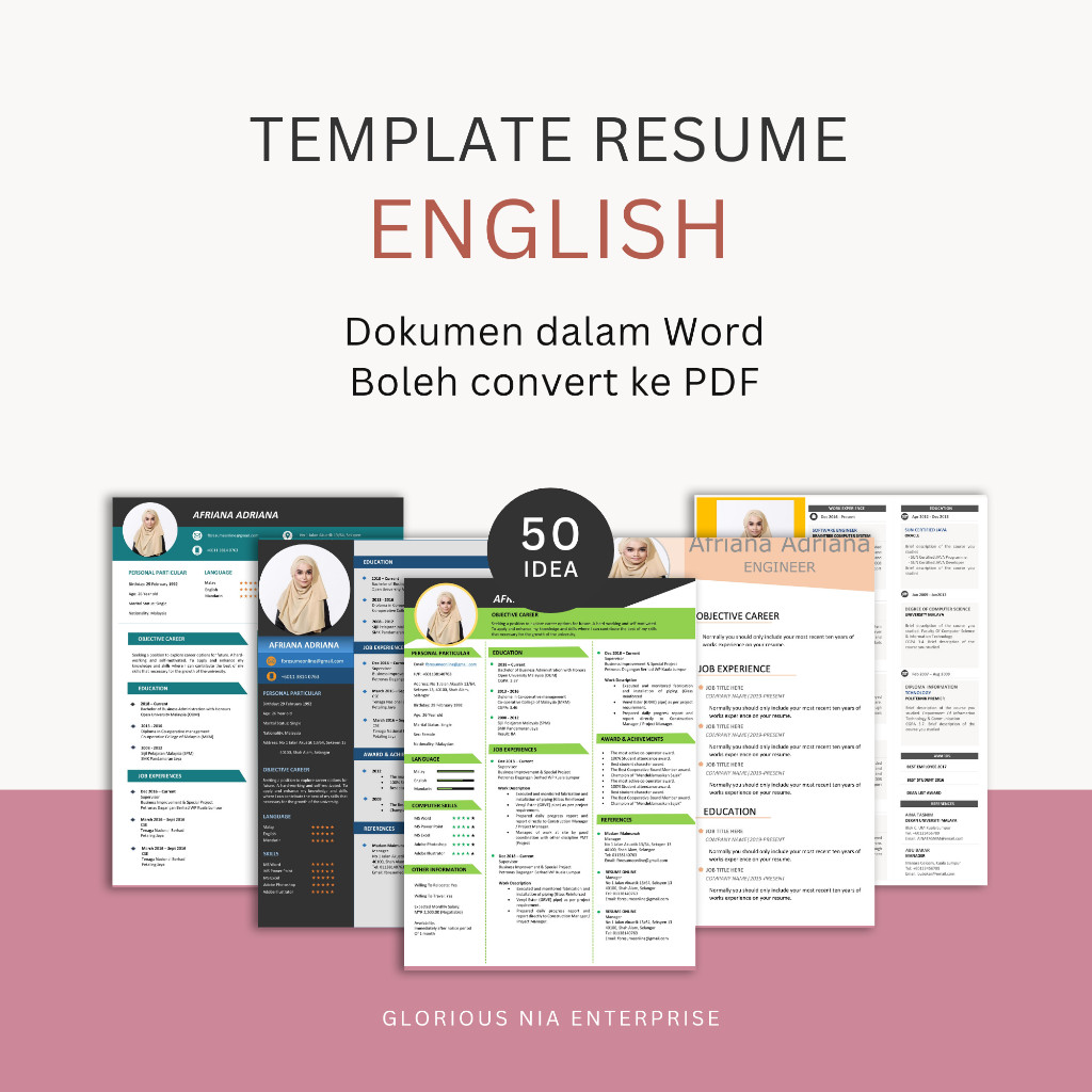 Renew Template resume template cover letter template CV murah cantik ...
