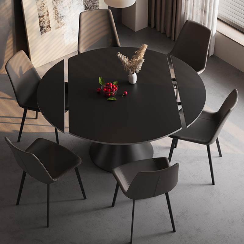 Extremely Simple Rock Board Dining Table And Chairs Italian Style Light ...