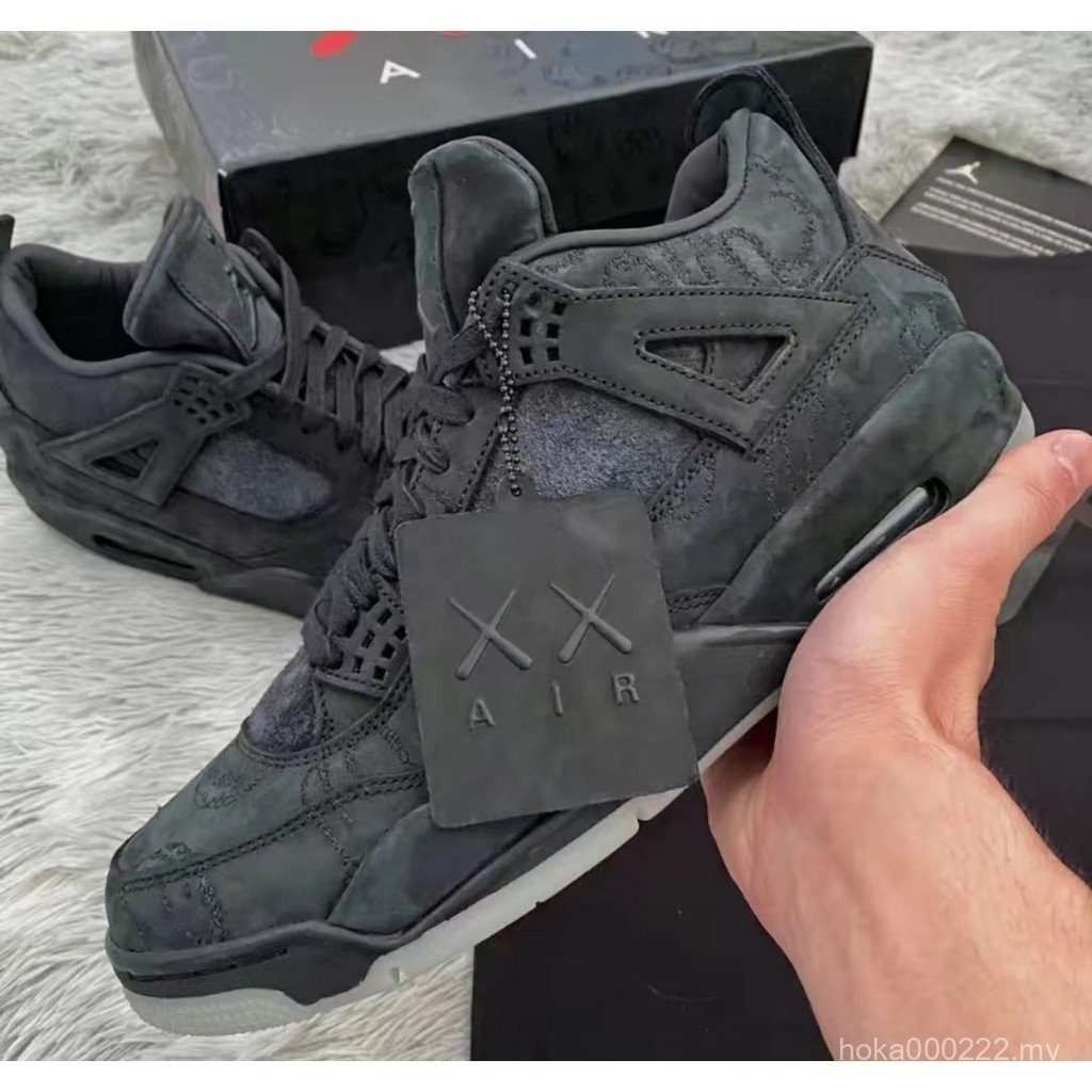 Kaws x Air Jordans 4 Retro JD4 Men's Grey/White shock absorption and ...