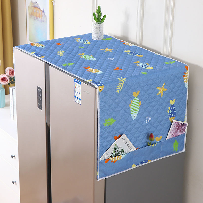 New Style Refrigerator Cover Cloth Quilted Double Door Single Door Refrigerator Anti-dust Cloth ...