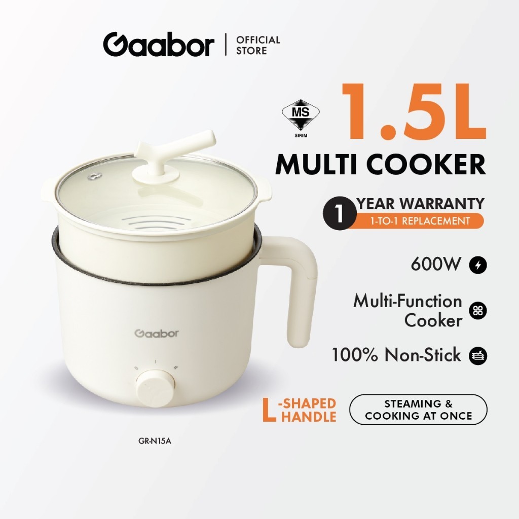 Gaabor 1.5L Double Multifunctional Cooker with Food-Grade PP Tray GR ...