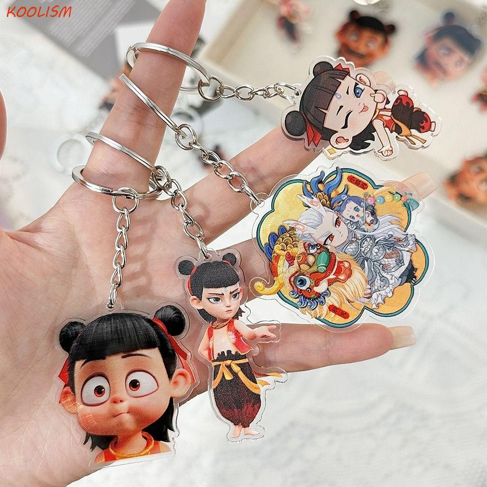 KOOLISM Nezha 2 Figures Keychain, Anime Movies Jewelry Ne Zha 2 Key ...
