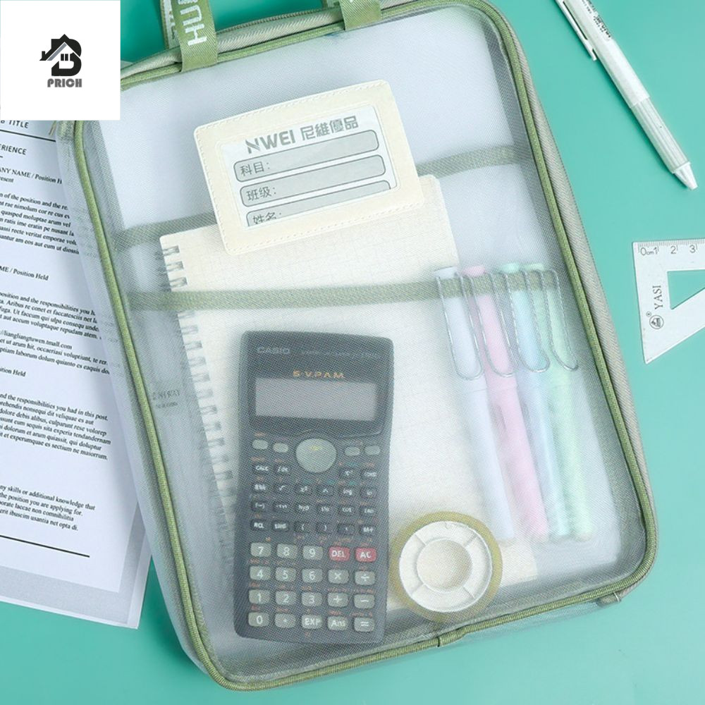 PRICH File Folder Bag, Three-layer Partition with Double-sided Labels ...