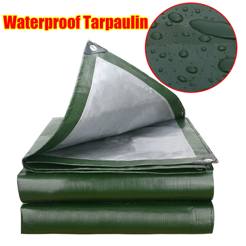 Waterproof Canvas Tarpaulin Canopy/ Sunshade Net Tarp Cloth Rainproof ...