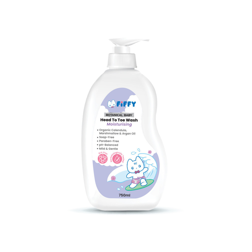 FIFFY MOISTURIZING BOTANICAL BABY HEAD TO TOE WASH (750ML BOTTLE ...