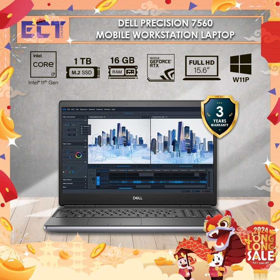 Dell Precision 7560 Mobile Workstation Laptop (i7-11850H 4.80Ghz,1TB ...