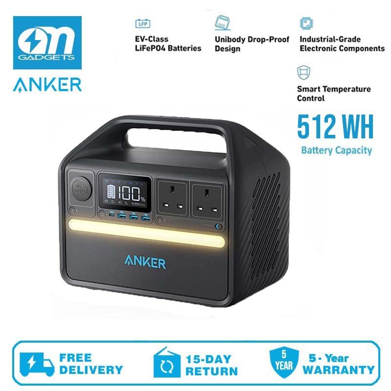 Anker A1751 Portable Power Station(535), 512Wh Solar Generator (Solar ...